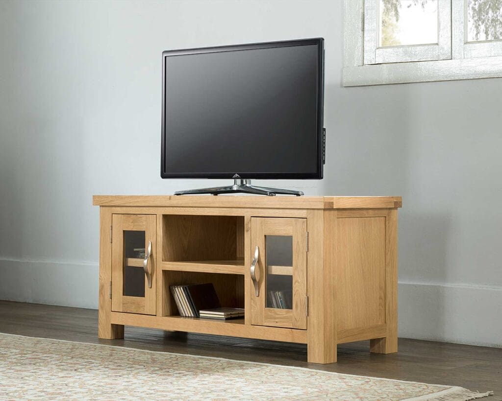 Burford Large TV Unit - Oak and Pine Online