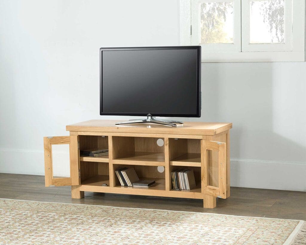 Burford Large TV Unit - Oak and Pine Online