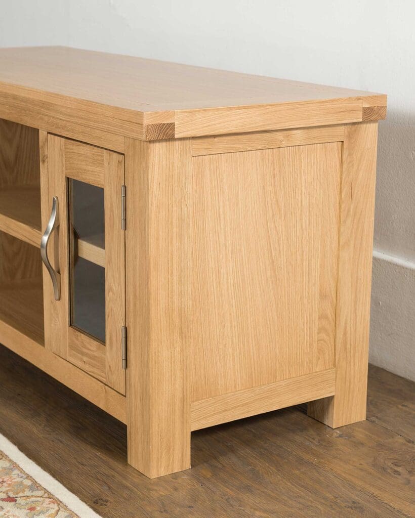 Burford Large TV Unit - Oak and Pine Online