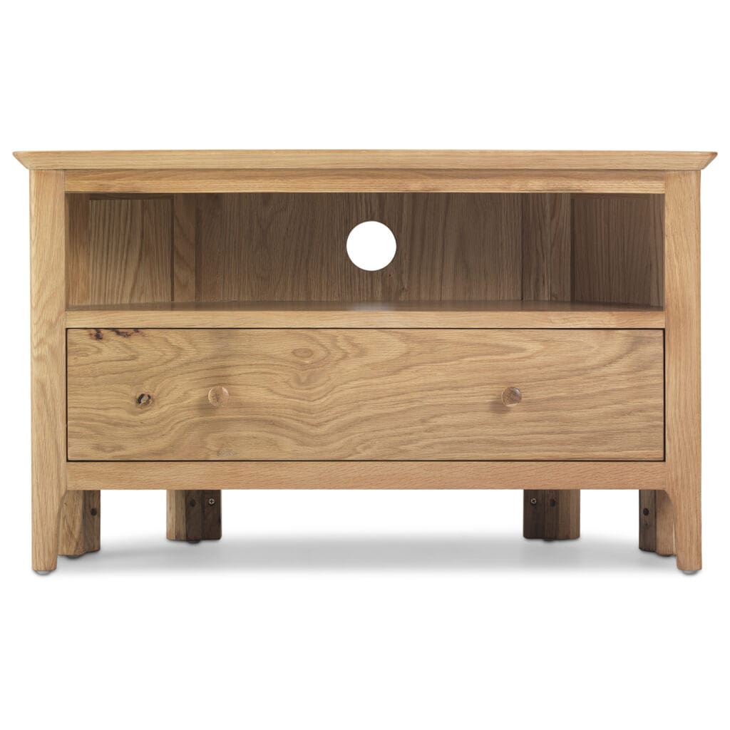 Oxford Corner Tv Unit +Drawer - Oak and Pine Online